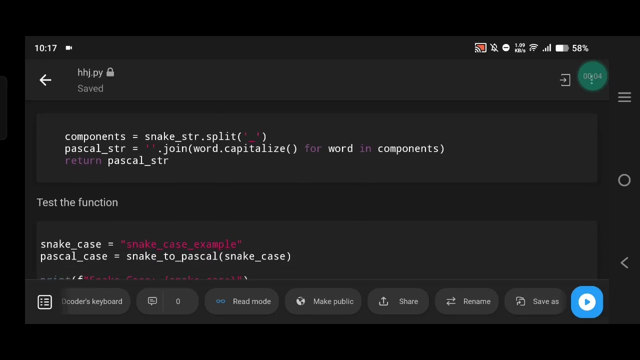 Python | Convert Snake Case to Pascal Case