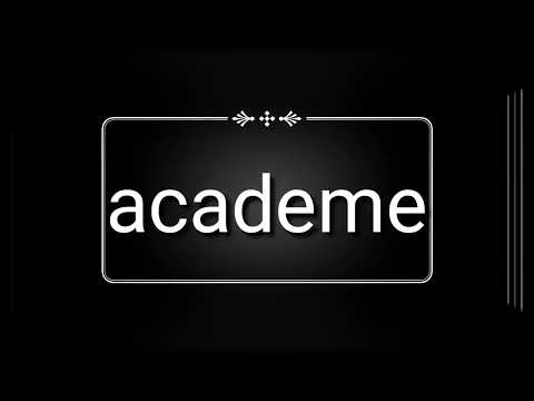 How to pronounce academe