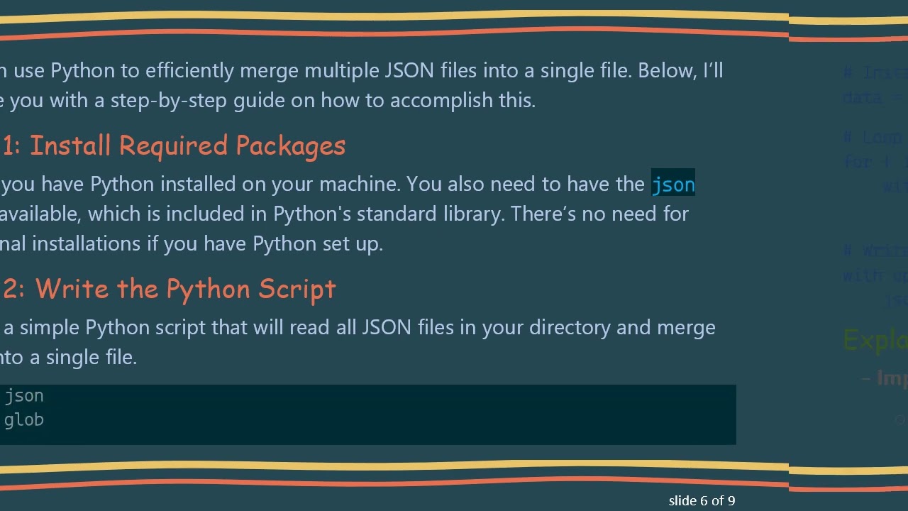How to Merge Multiple JSON Files into One Using Python