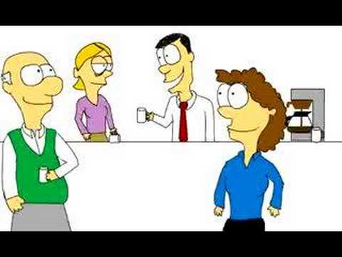 An awkward office conversation while waiting for a coffee… sounds ...