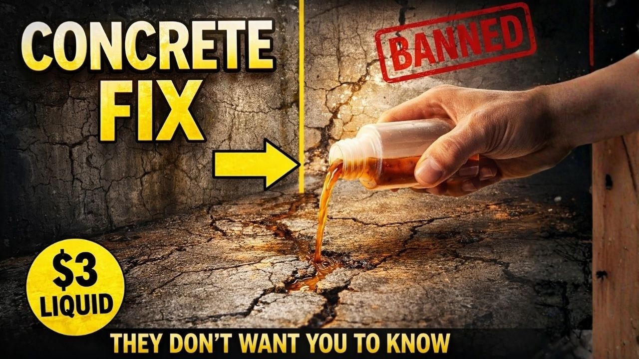 This Single Coat on Any Concrete Floor Makes It Waterproof Forever. Costs $3