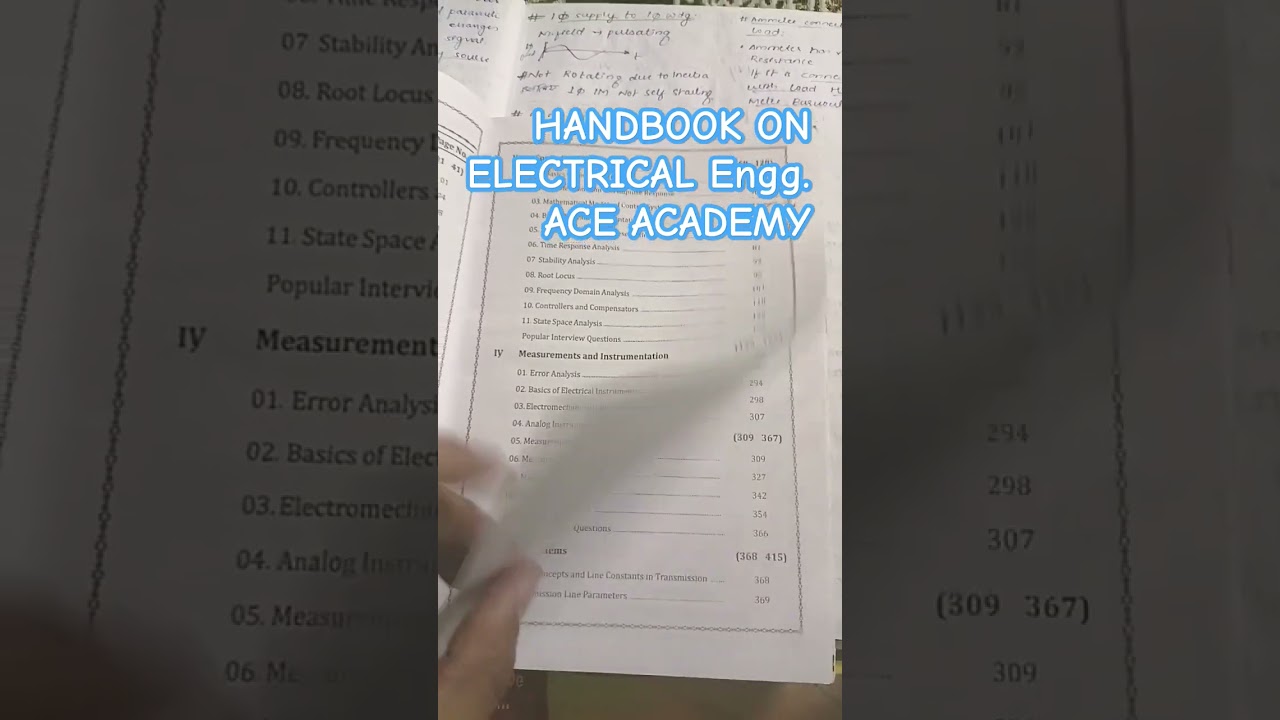 Electrical Engineering Handbook Ace Academy #gate #sscje #psu #electricalengineering #unacademy #1