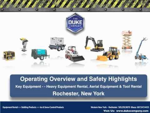 Rochester NY - Top 9 Construction Equipment Rental Items - Operating and Safety Highlights