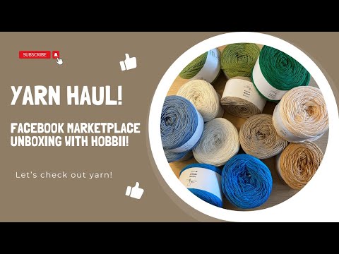 "Yarn Haul, an unboxing from Facebook Marketplace with Hobbii yarns!" #yarn #unboxing