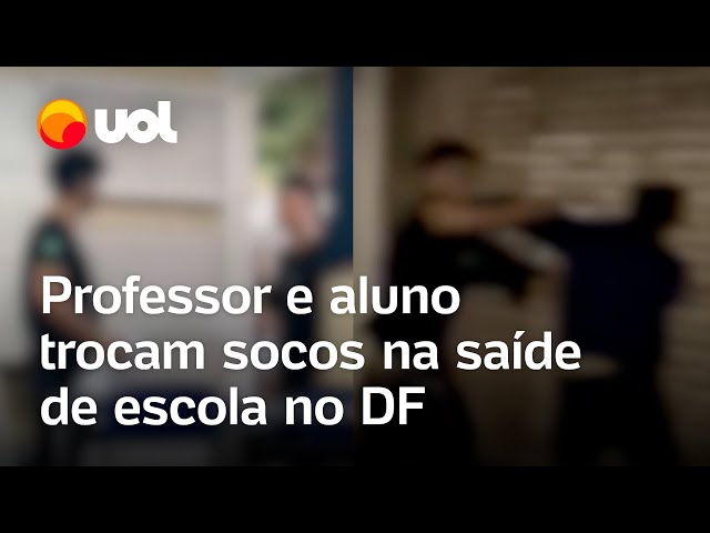 Depois de bate-boca, professor e aluno trocam socos no DF; veja vídeo