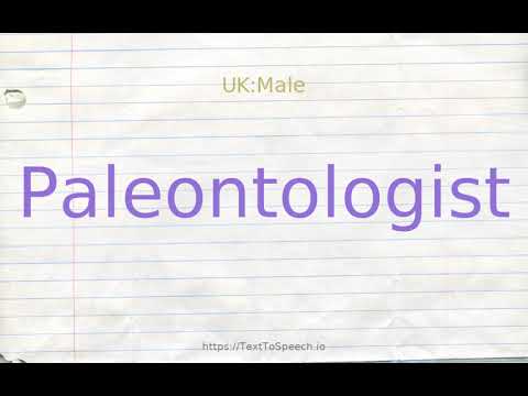 How to pronounce paleontologist