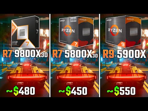 RYZEN 7 9800X3D vs RYZEN 7 5800X3D vs RYZEN 9 5900X | Test in 6 Games