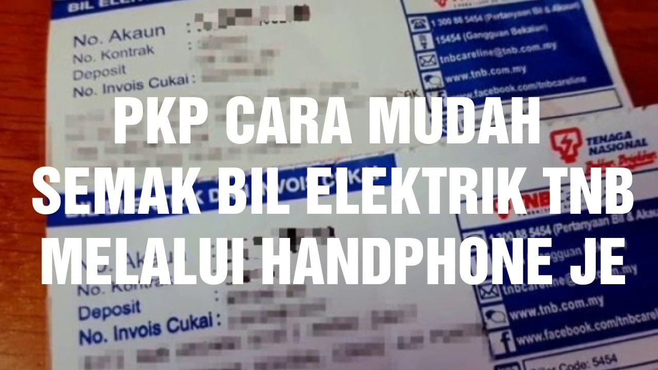 CARA MUDAH SEMAK BIL ELEKTRIK TNB-hanya dengan menggunakan smartphone