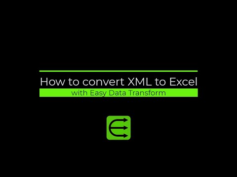How to convert XML to Excel