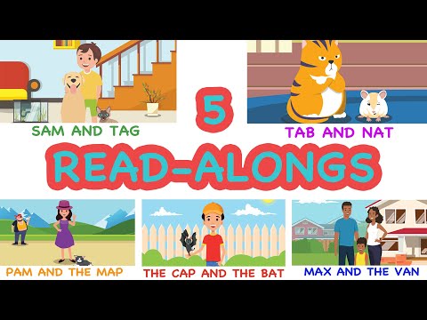 Short A Compilation Video - 3 Letter Word 5 Read-Alongs for Beginning Readers