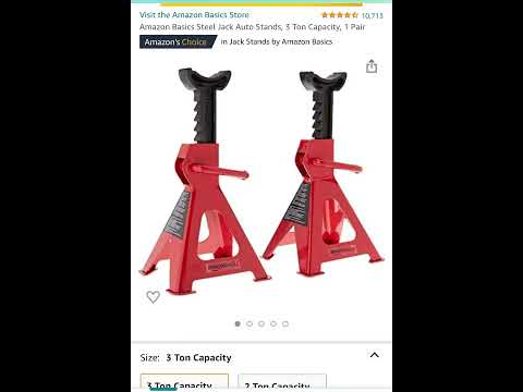 Sale $ 26.60 Amazon Basics Steel Jack Auto Stands, 3 Ton Capacity, 1 Pair