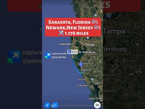 SARASOTA, FLORIDA 🇺🇸 to NEWARK, NEW JERSEY 🇺🇸✈️ Flight Route UA1316