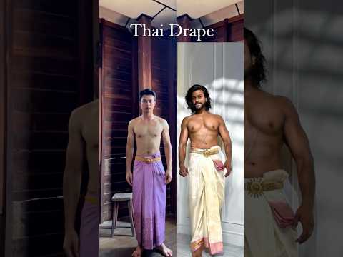 Thai drape similar to Indian dhoti ❤️ #dhoti #fashion