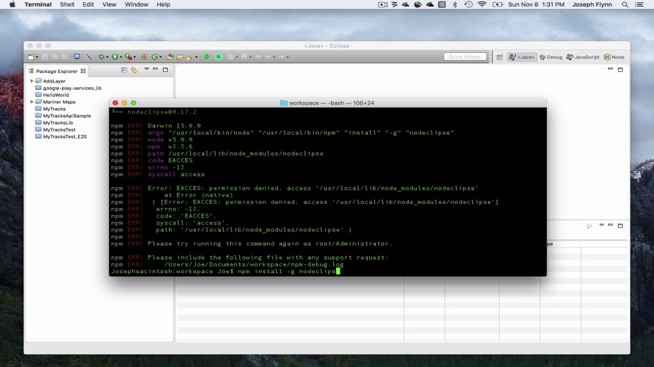 Node.js & Eclipse - Enide Studio 2015