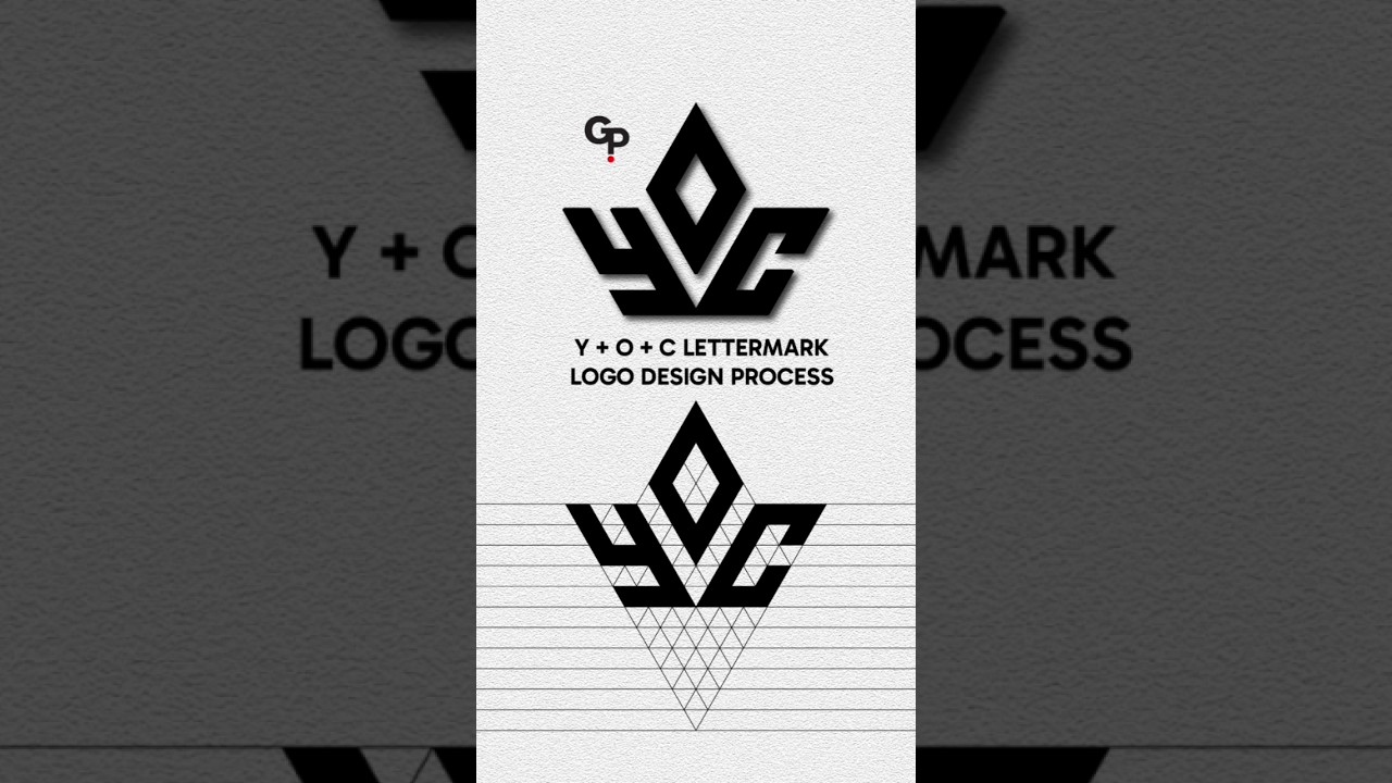 Y + O + C Lettermark Logo Design Process | Adobe Illustrator Tutorial#logo