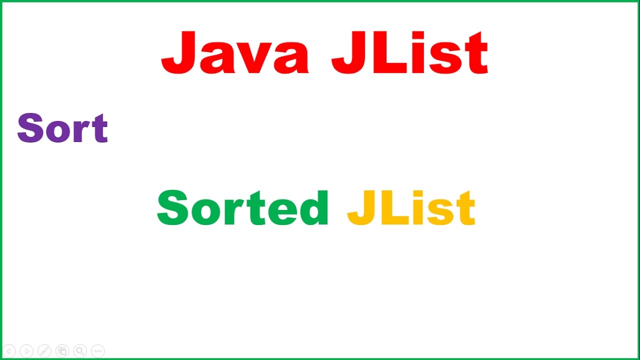 Java JList Ep.01 : SortedJList