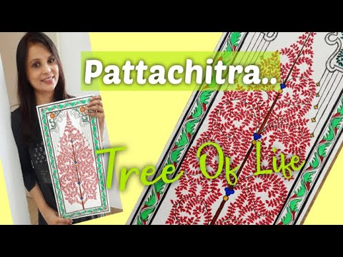 Easy Pattachitra Painting Tutorial | Tree of Life | Orissa Pattachitra