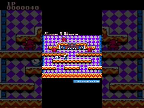 Snow Bros ❄️⛄funny retro gameplay 💀🤯 #shorts #gaming #retrogames
