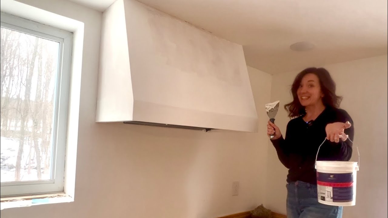 DIY VENETIAN PLASTER on my new RANGE HOOD!! ... it looks amazingggg 😍