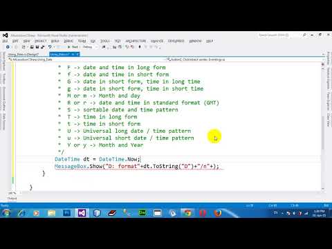 How to Use DateTime formatting in C# NET 2012