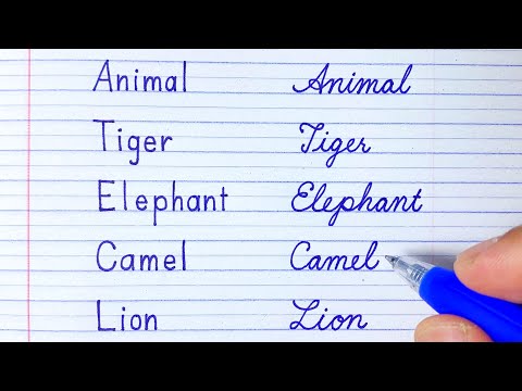 How to write Animal names in English | Print Handwriting & Cursive Handwriting |Handwriting practice
