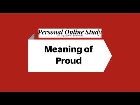 Meaning of Proud