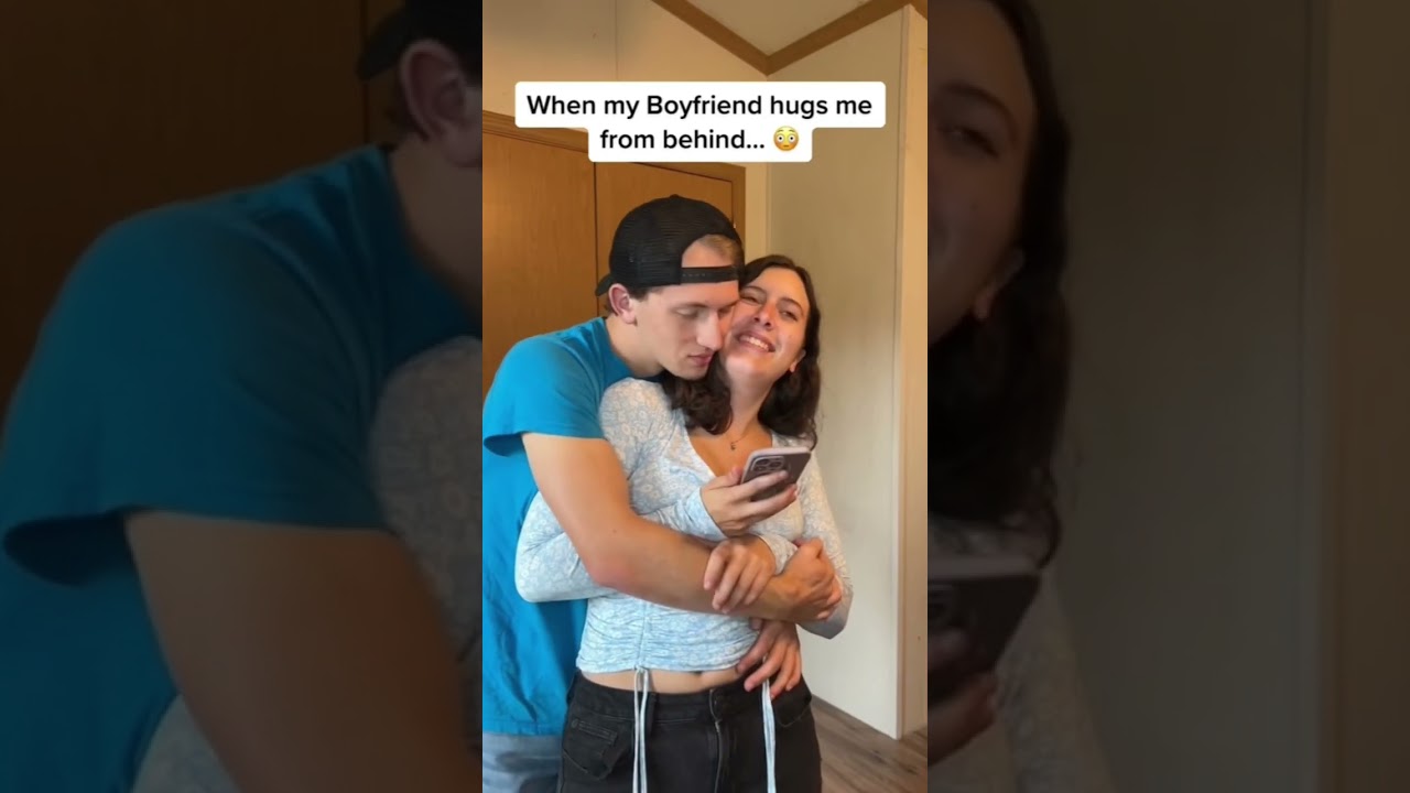 When My Boyfriend Hugs Me From Behind… 😍 #shorts
