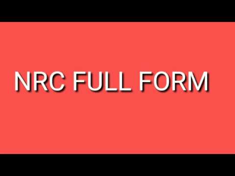 NRC . WHAT IS FULL FORM OF NRC. #NRC