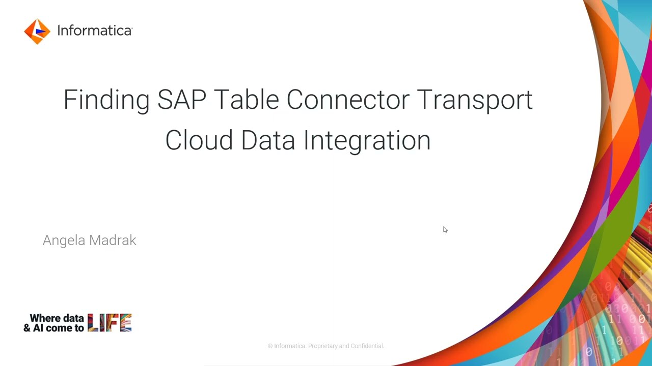 Finding SAP Table Connector Transport in Cloud Data Integration