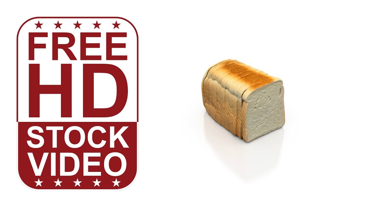 Free Stock Videos – toast bread sliced on white background spinning around slowly