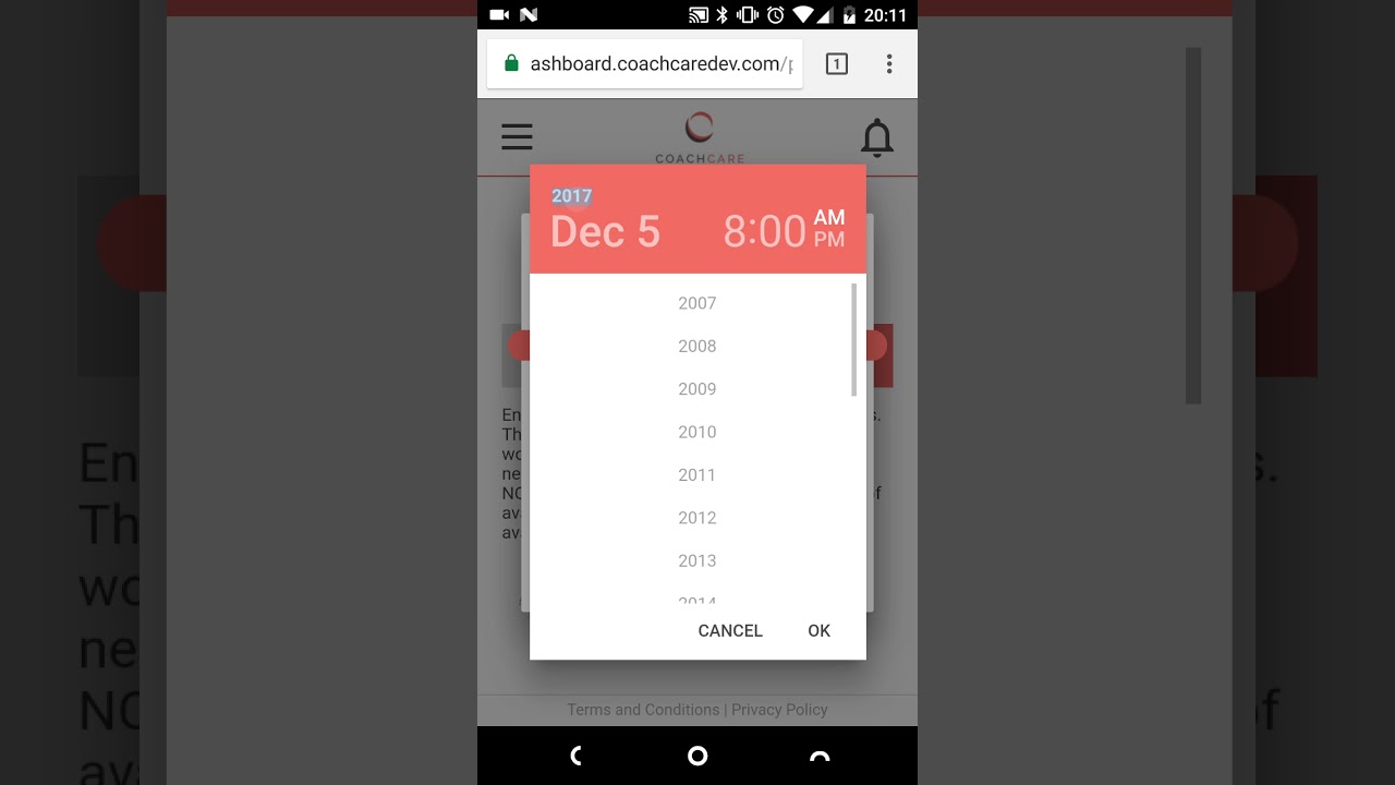 Material Datetime Picker by CoachCare.com