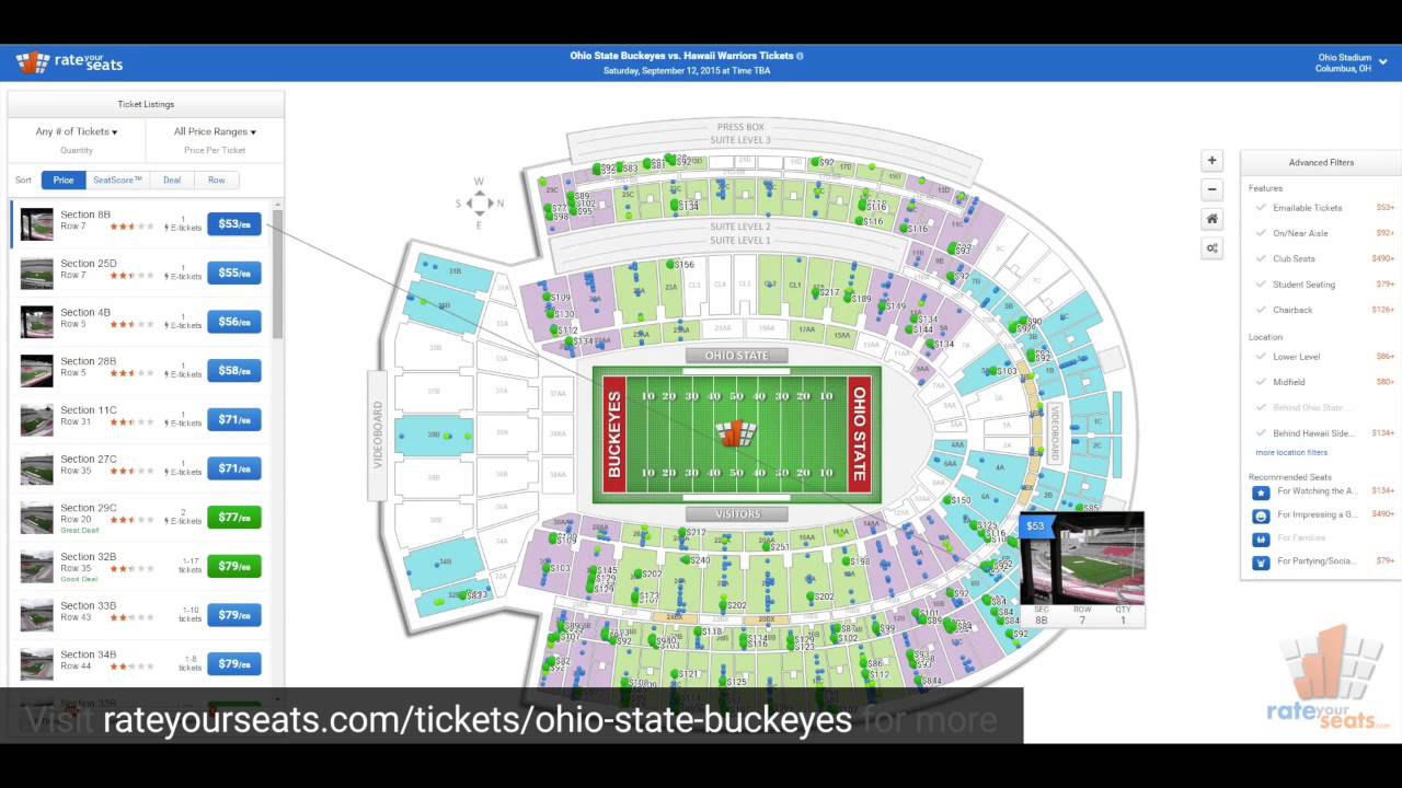 2015 Ohio State Ticket Preview - RateYourSeats.com