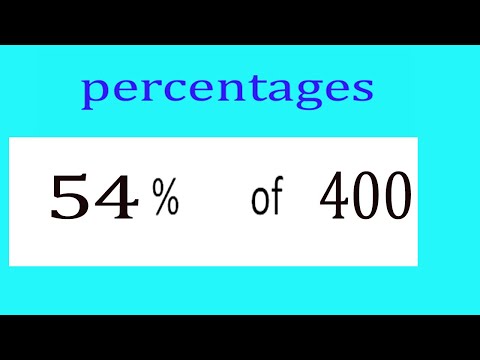 Percentages 54 Percentage(%) of 400