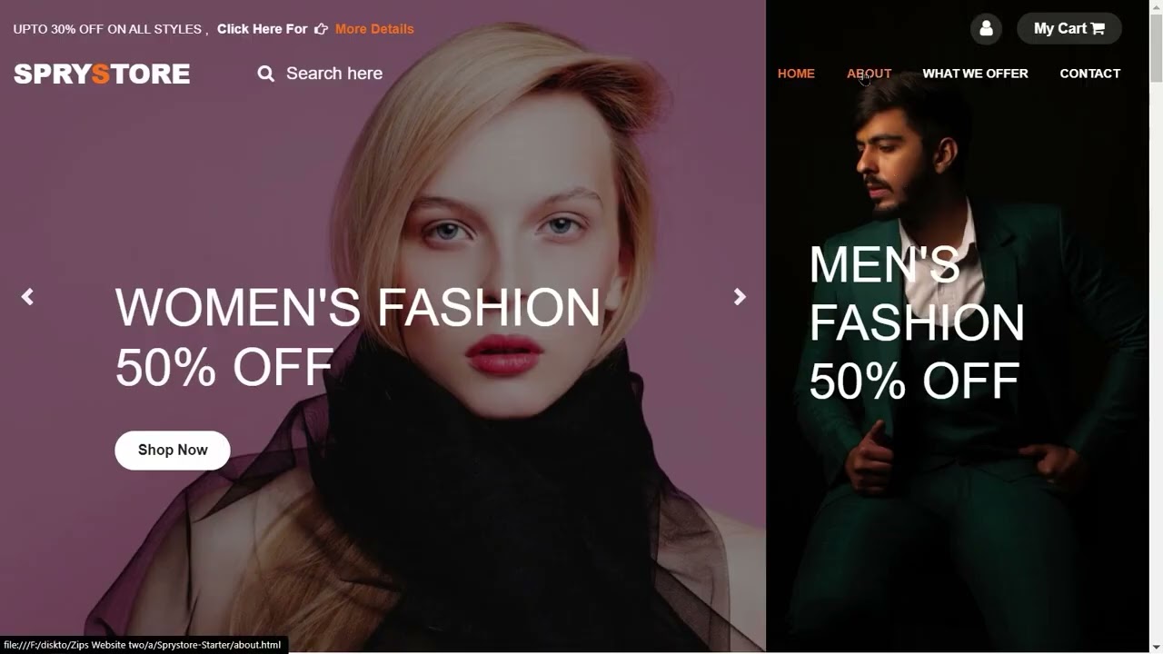 E Commerce Website Template in HTML and CSS || With Source Code || Download free E-Commerce Website