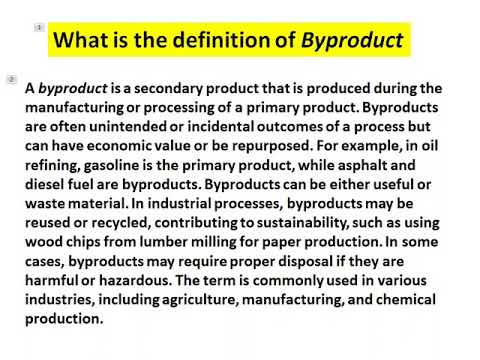 what is the definition of byproduct