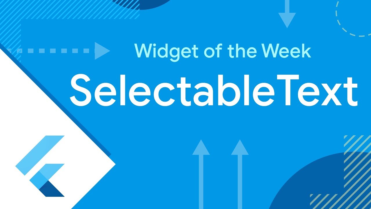 SelectableText (Flutter Widget of the Week)