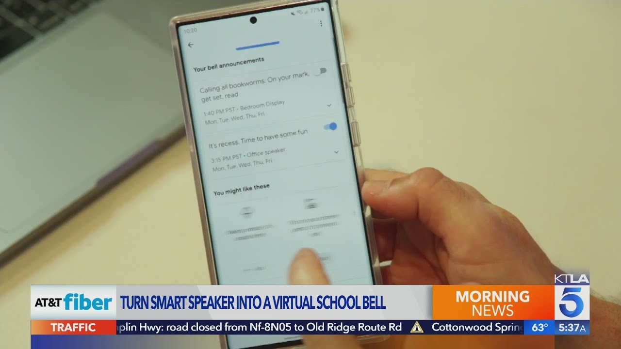 Turn smart speaker into a virtual school bell