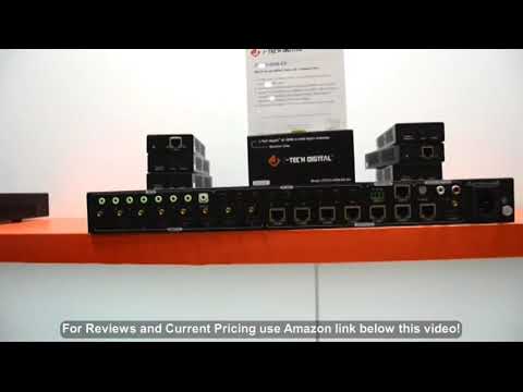 J-Tech Digital ProAV HDBaseT HDMI 2.0 HDCP 2.2 4K 4X4 HDMI Matrix Extender Switcher with 4 POE