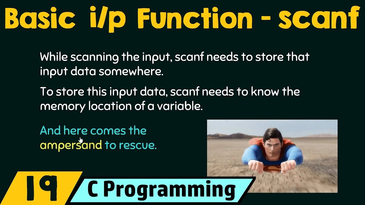 Basic Input Function – scanf