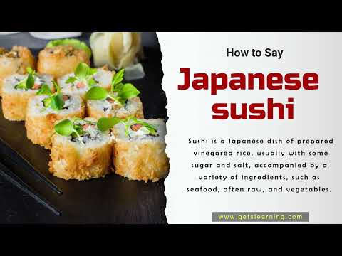 How to Say Sushi in English Correctly | Japanese cuisine