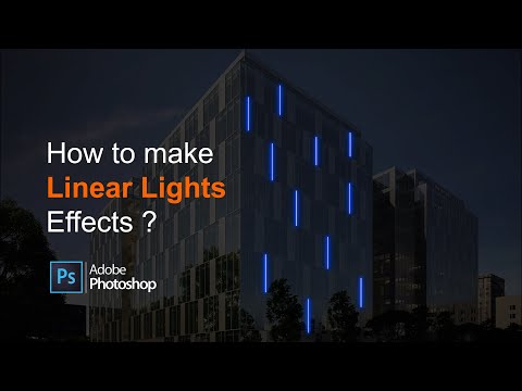 Learn How to make linear light effects in photoshop | Facade Lighting Design | Dynamic Lighting