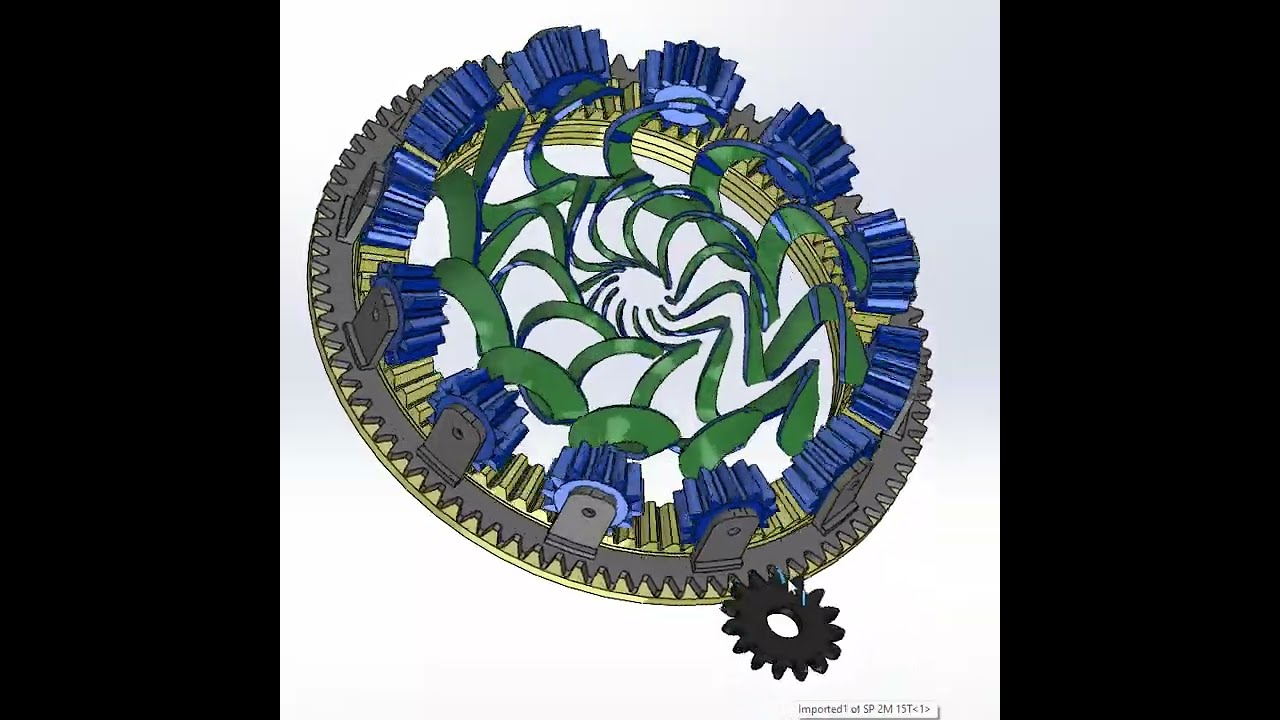 Biblically Gear Set Art #shorts  #spirograph #art #animation #engineering #solidworks3d #mechanical
