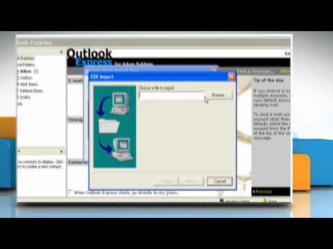 How to import the address book file in Outlook Express on Windows® XP