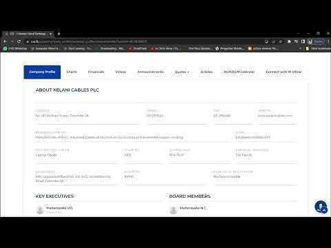 How to download Annual Report/Financial Statement in Sri Lanka Stock Exchange.