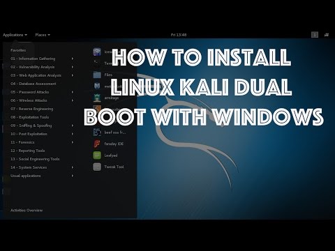 how to install kali linux 2 0 dual boot with windows 10 on laptop using bootable USB