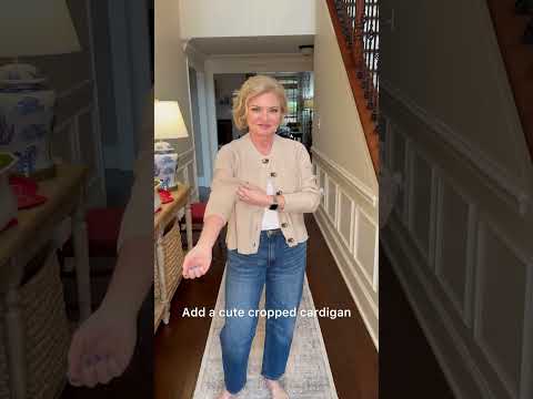 Fashion Over 50: Denim Trends-How To Style Barrel Jeans! #fashionover50