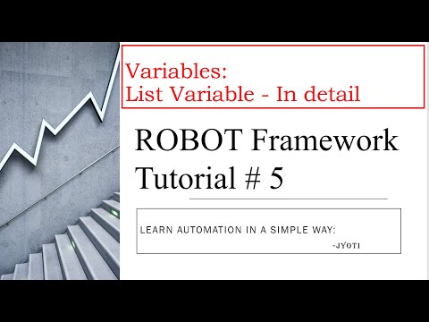 Robot Framework With Selenium and Python | Tutorial 5 | List Variable and Collections with Example