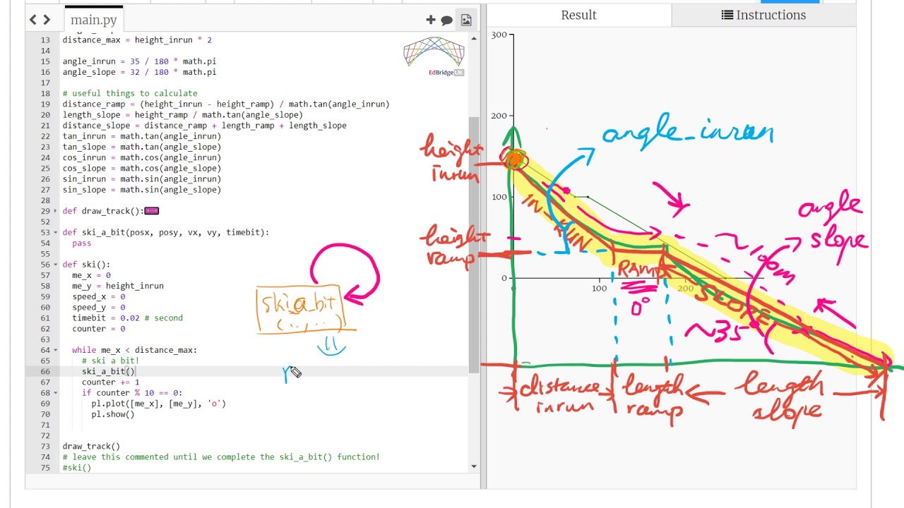 Ski Jump Simulation in Python
