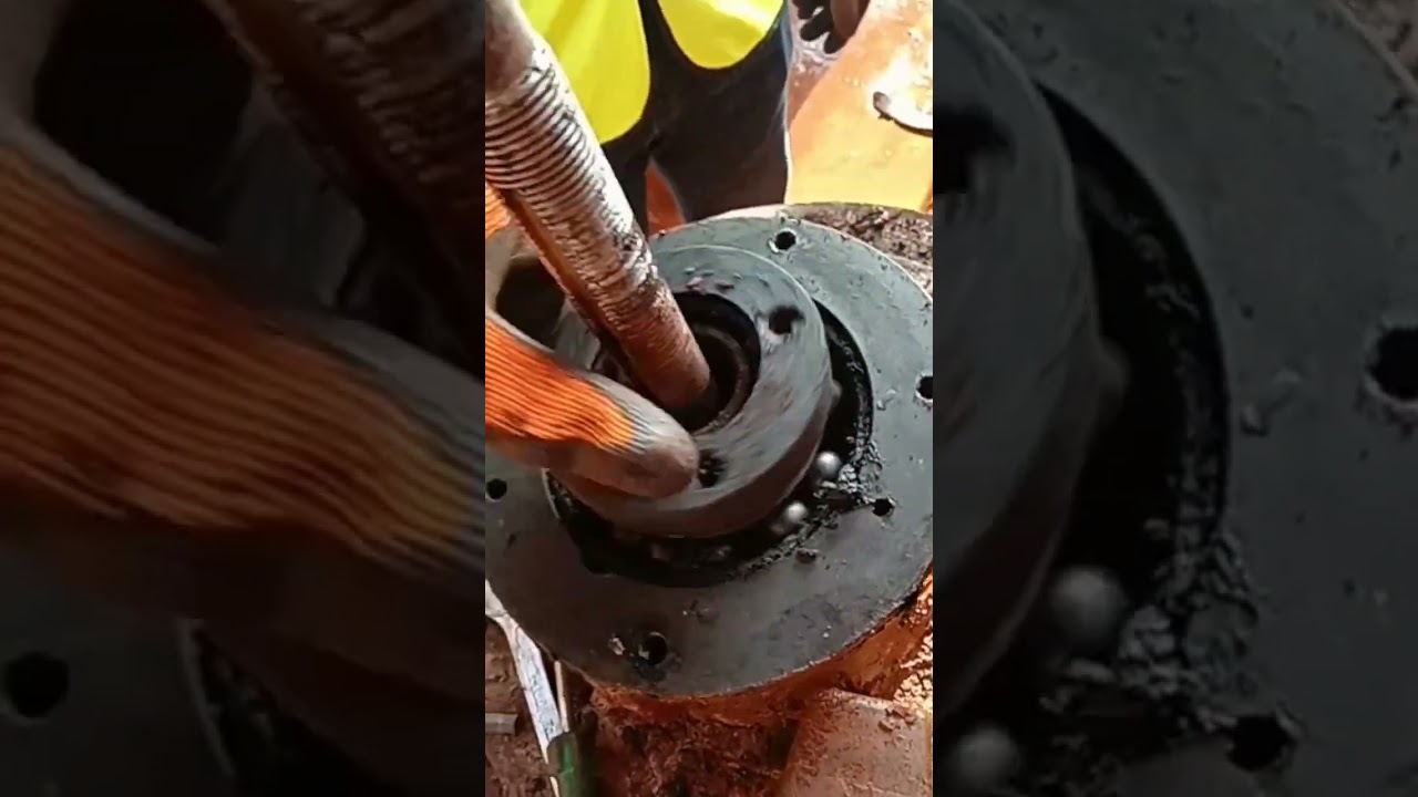 Pump's bearing replacement and maitanance of pump.. mechanical success mirror..
