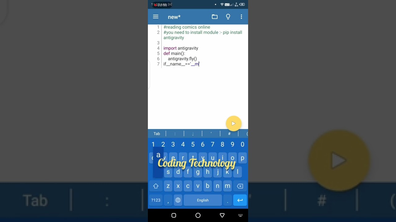 reading comics in python language | #shorts